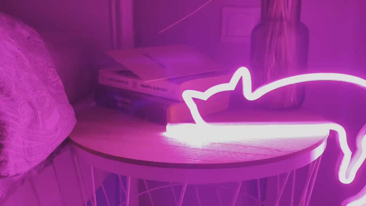Neon Cat LED Light – Cosmicbae