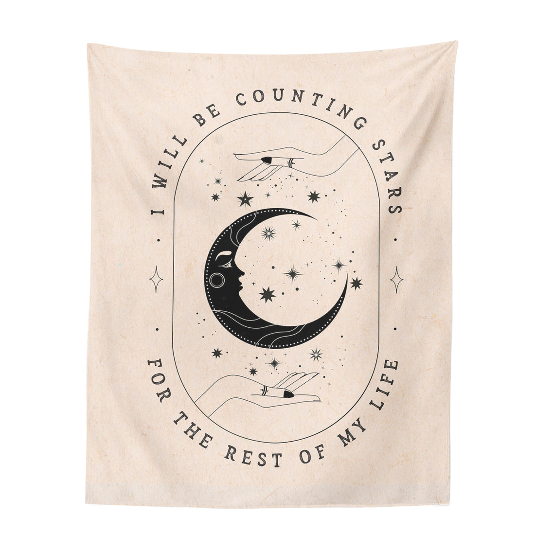 Fine Line Illustration Moon Tapestry – Cosmicbae