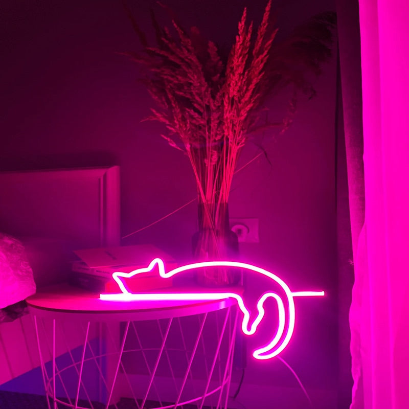 Neon Cat LED Light – Cosmicbae